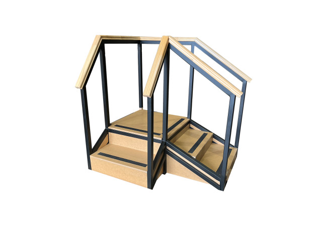 Access Rehab Corner Staircase with Stainless Steel Handrails ...