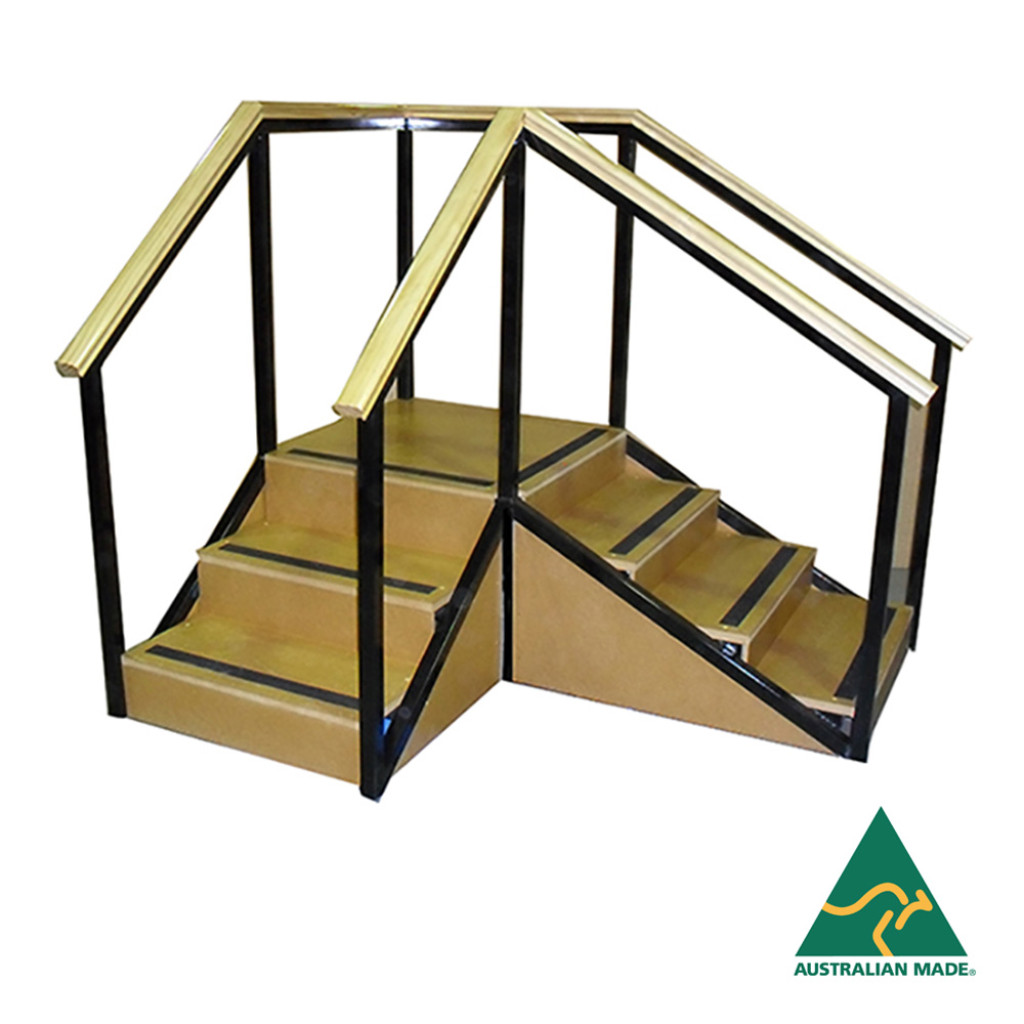 Access Rehab Corner Staircase with Stainless Steel Handrails ...