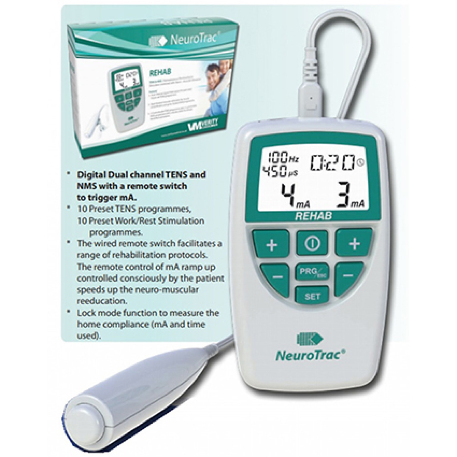 NeuroTrac® Rehab Tens EMS with Hand Trigger | Access Health