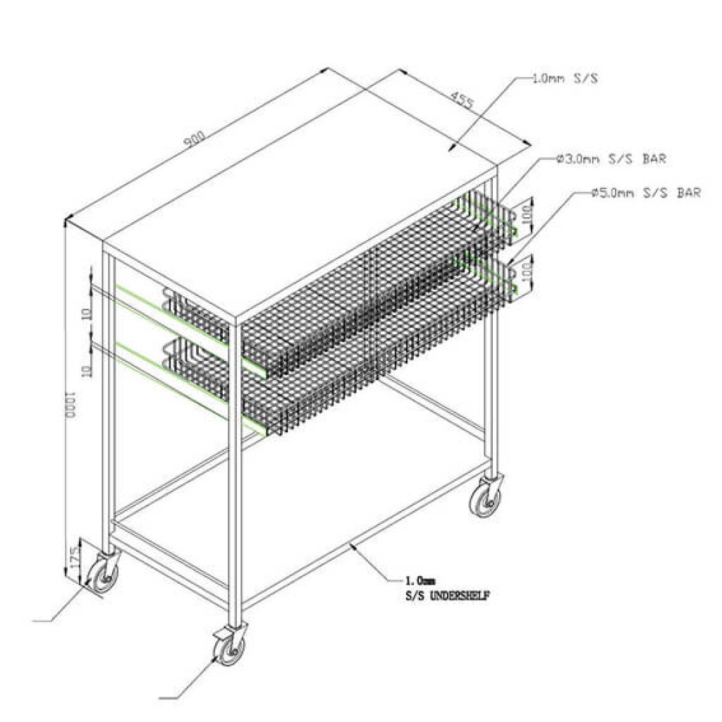 Stainless Steel Basket Trolleys - Customised as Required | Access Health