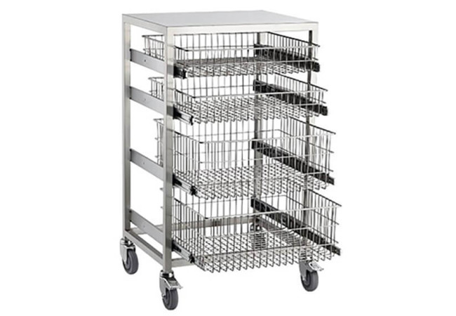 Stainless Steel Basket Trolleys - Customised as Required | Access Health