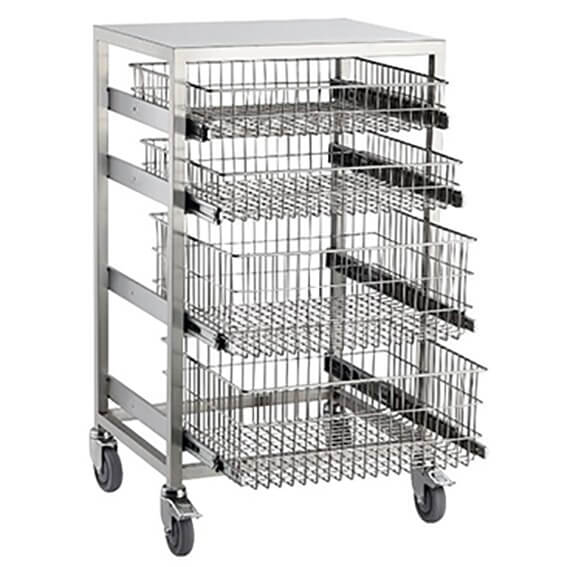 Stainless Steel Basket Trolleys - Customised as Required | Access Health
