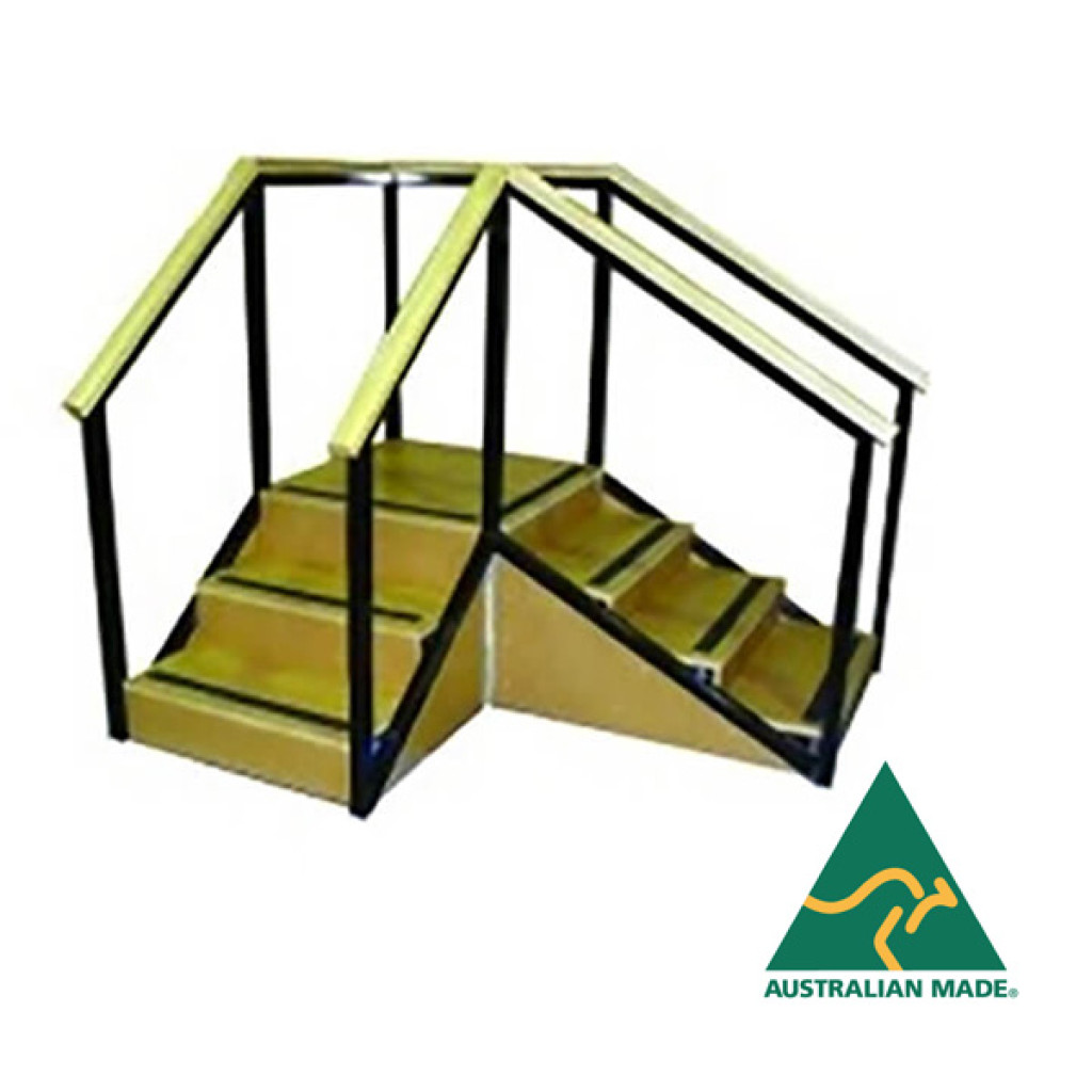 Access Rehab Corner Staircase with Stainless Steel Handrails ...