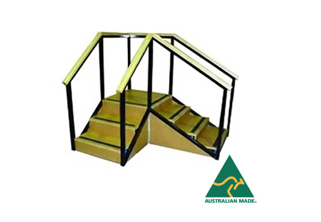 Access Rehab Corner Staircase with Stainless Steel Handrails ...