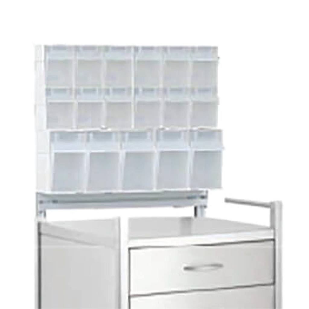 Stainless Steel Cannulation Trolleys - 2 x 6 Tilt Bins and 1 x 5 Tilt ...