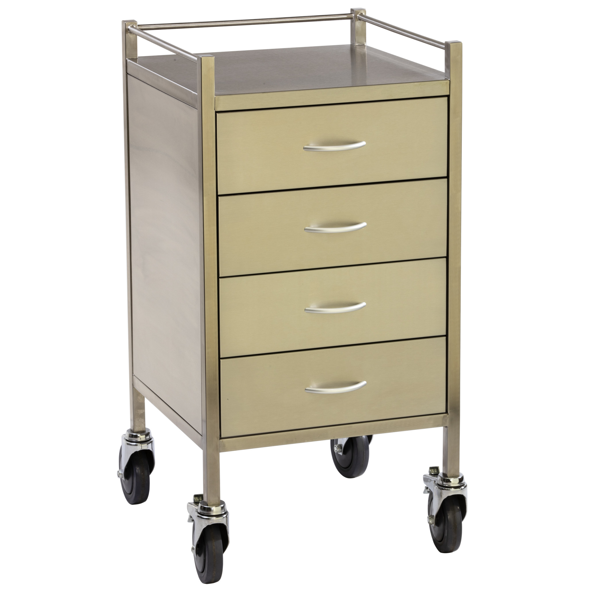 Stainless Steel Resuscitation Trolleys - All Sizes - 2 Half Drawers ...