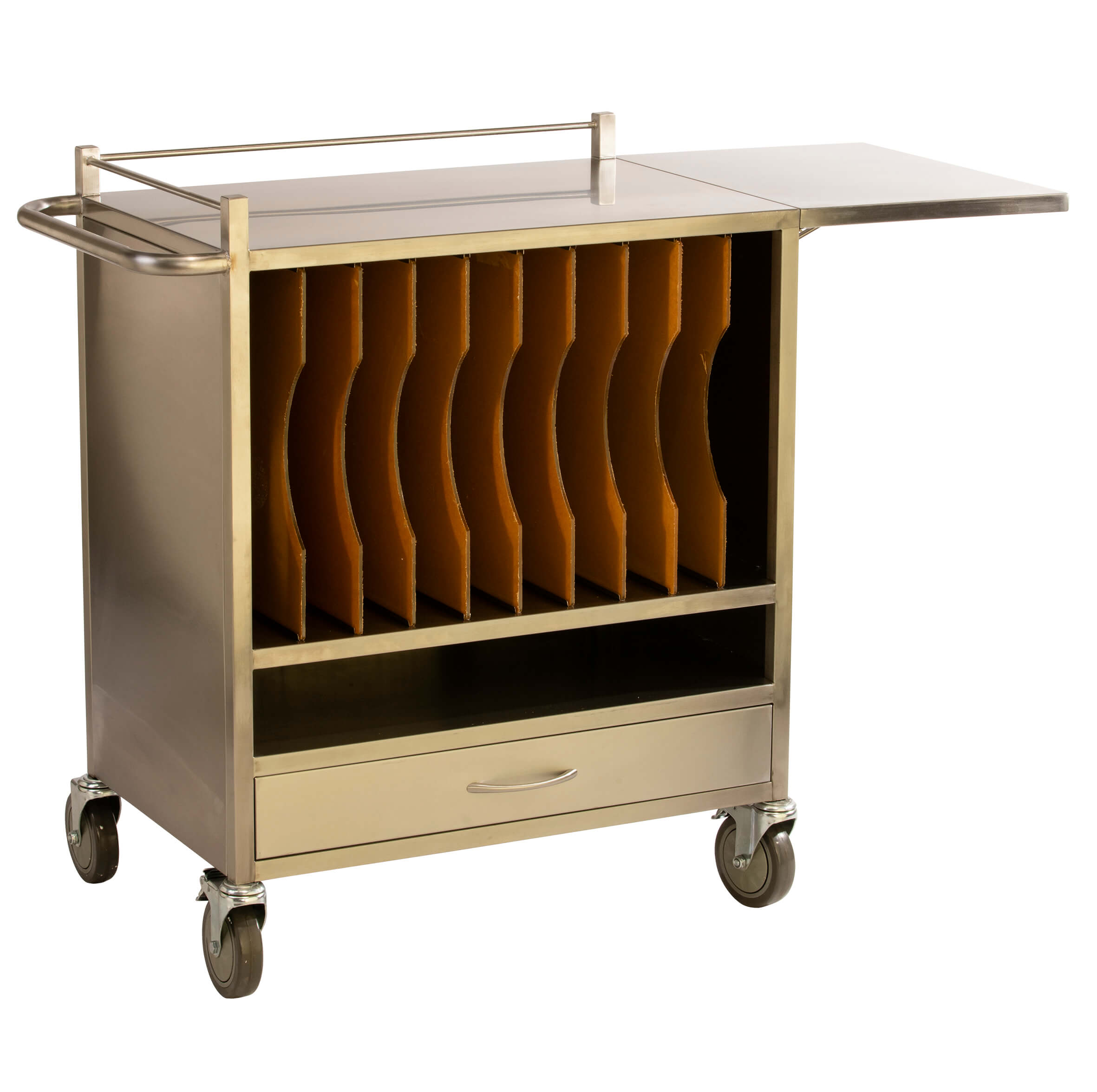 Stainless Steel Files Trolley – 1 Drawer with Removable Perspex ...