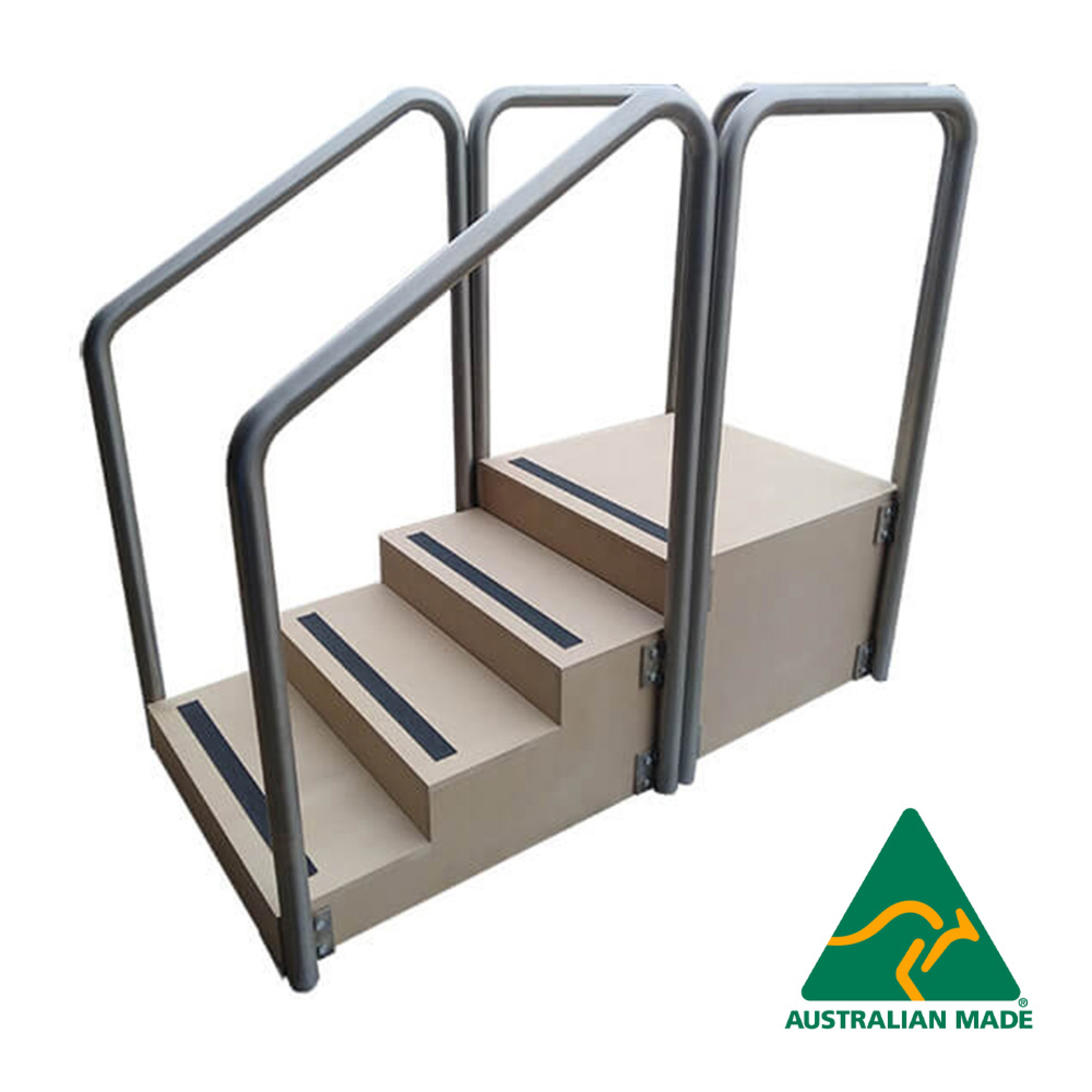 Access Single Side Rehab Stairs with Stainless Steel Rails - Customised ...