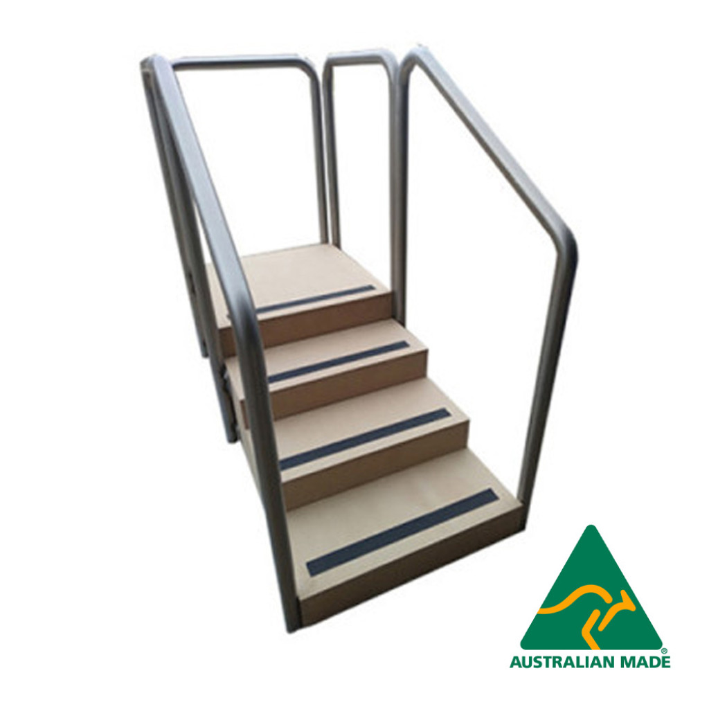 Access Single Side Rehab Stairs with Stainless Steel Rails - Customised ...