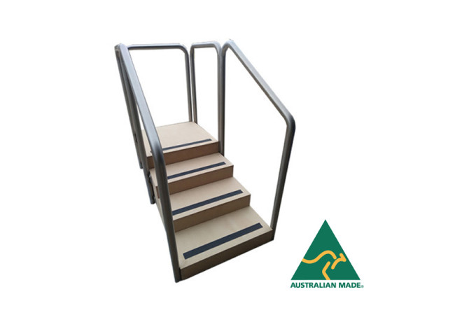 Access Single Side Rehab Stairs with Stainless Steel Rails - Customised ...